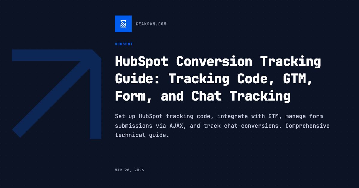 HubSpot Conversion Tracking Guide: Tracking Code, GTM, Form, and Chat ...